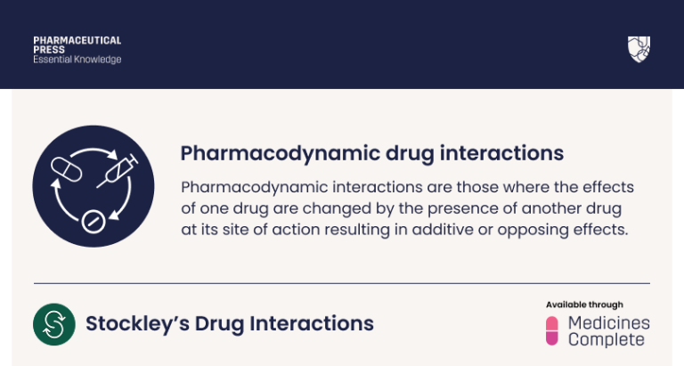 Pharmacokinetic interactions and pharmacodynamic interactions ...