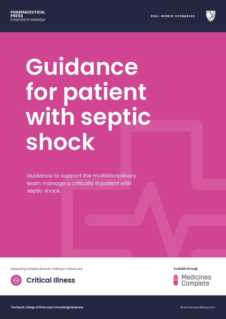 Guidance for patient with septic shock | Pharmaceutical Press